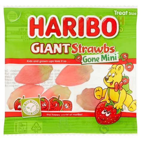 Haribo Giant Strawbs Gone Mini Bags 16g → Sweet 4 All Events Online