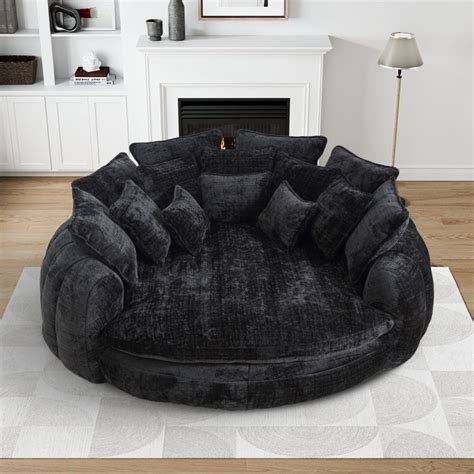 All In Furniture Oversized Bean Bag Sofa Large Round Loveseat With