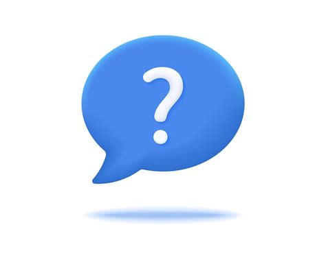 Premium Vector 3d Speech Bubble With Question Mark Realistic Icon