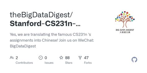 Github Thebigdatadigest Stanford Cs231n Assignments In Chinese Yes We Are Translating The