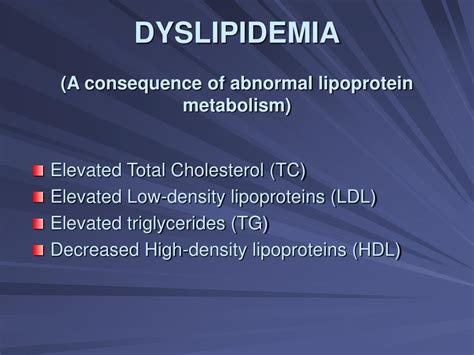 Ppt Dyslipidemia Powerpoint Presentation Free Download Id553212