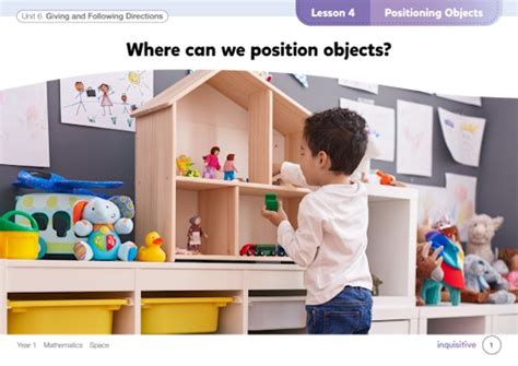 Positioning Objects Lesson Maths Au
