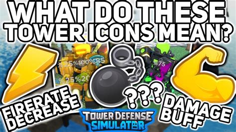 What Do These Tower Icons Mean Tower Defense Simulator Youtube