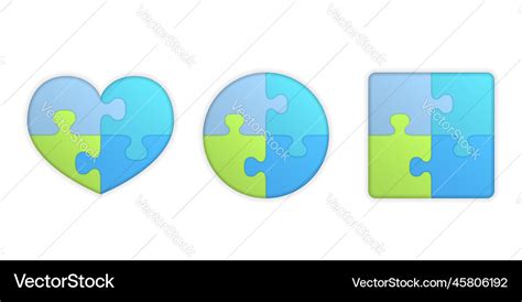 Puzzle Objects Royalty Free Vector Image Vectorstock
