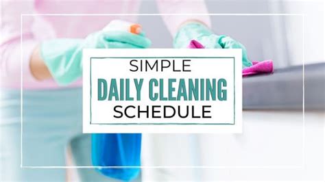 Simple Daily Cleaning Schedule You Can Stick To - Budgeting for Bliss