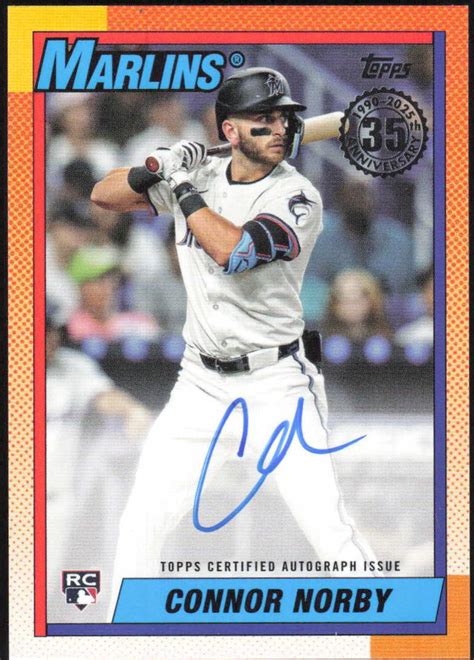 Connor Norby 90a Cn Prices 2025 Topps 1990 Autograph Baseball Cards