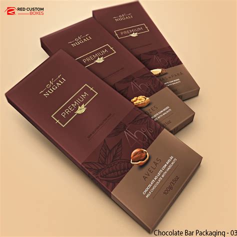 Chocolate Bar Packaging Custom Printed Packaging Boxes Red Custom