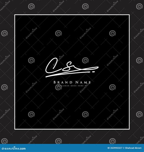 Initial Letter Cs Vector Logo Template In Handwritten Signature Style Stock Vector