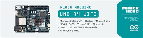 Arduino Uno R4 WiFi MakerHero Revendedora Oficial Arduino