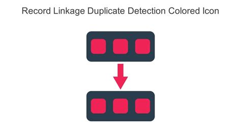 Record Linkage Duplicate Detection Colored Icon In Powerpoint Pptx Png
