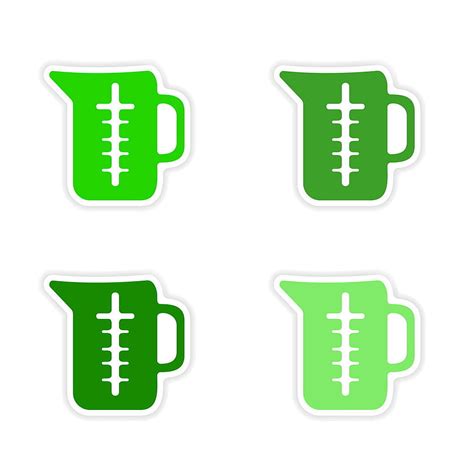 종이 비커 벡터에 어셈블리 현실적인 스티커 디자인 Ai Eps Uidownload