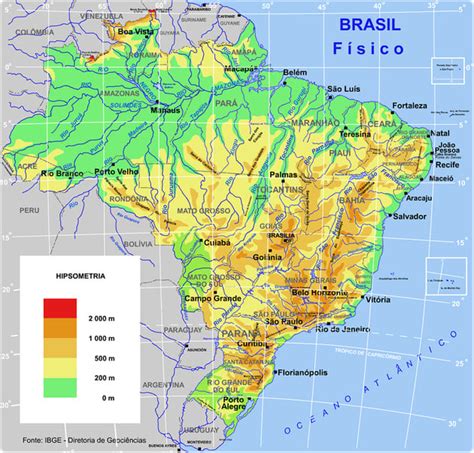 Tipos De Mapas Mapa Físico Escola Educação