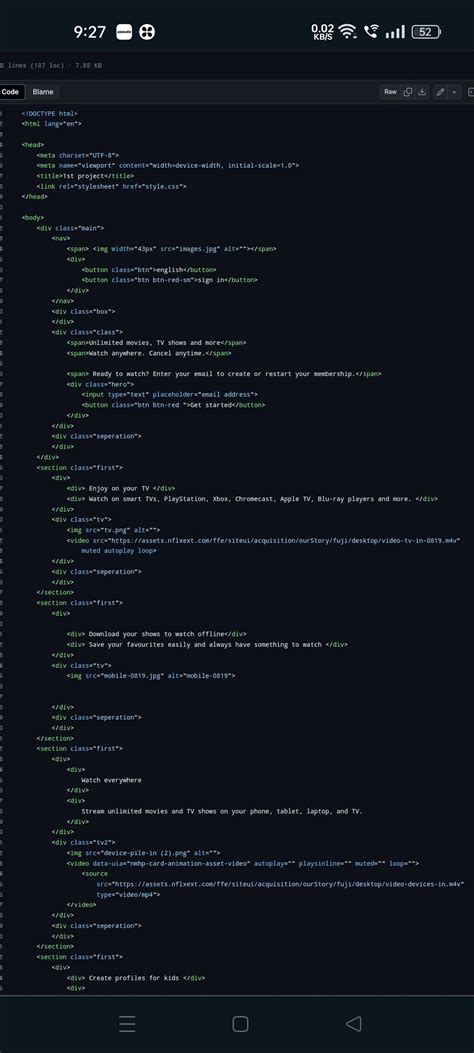Aryan Jain On Linkedin Developed A Netflix Clone Using Html And Css Focusing On User Interface