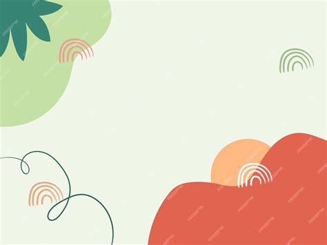 Premium Vector Green Natural Abstract Doddle Backgrounds