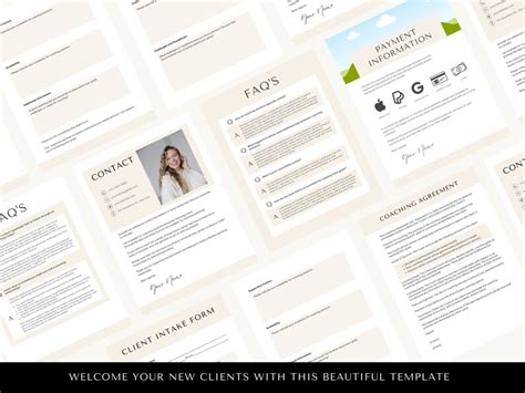Coaching Welcome Packet Template Client Welcome Canva - Etsy