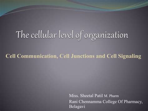 Cell Junctions Cell Adhesion And Extra Cellular Matrix Pptx