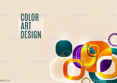 둥근 사각형이 겹쳐서 기하학적추상 배경 구성을 형성합니다 벽지 배너 배경 카드 일러스트 방문 페이지 커버 포스터 전단지에 대한 디자인 템플릿 0명에 대한 스톡 벡터 아트 및