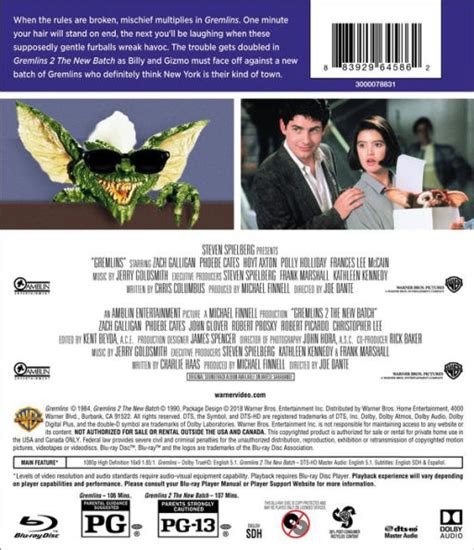 Gremlinsgremlins 2 The New Batch Blu Ray Blu Ray Barnes And Noble®