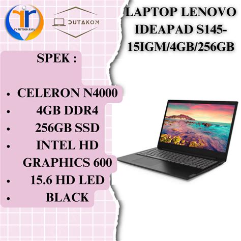 Jual LAPTOP LENOVO IDEAPAD S145 15IGM Shopee Indonesia