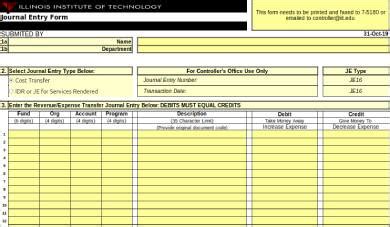 Ledger Excel Template