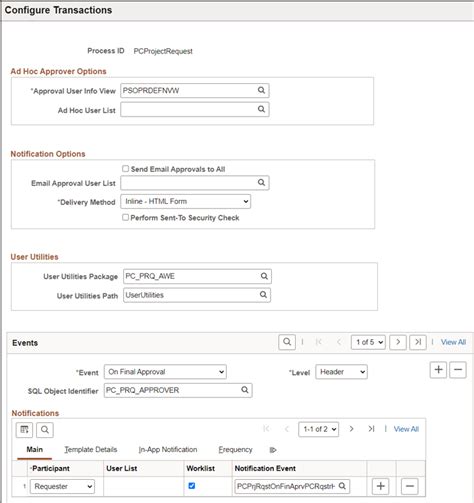 Setting Up Project Requests