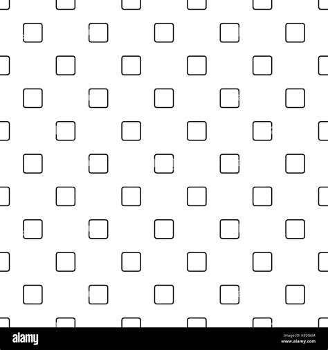 Seamless Black And White Rounded Square Pattern Background Design Halftone Geometrical Vector
