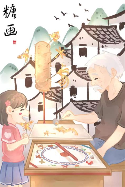 糖画简笔画简单 一笔画 自学 大山谷图库