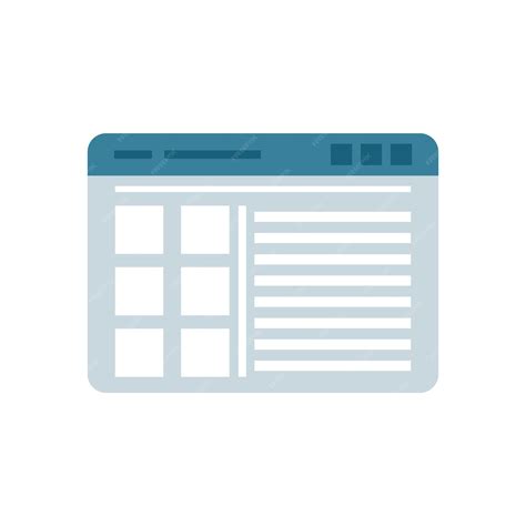 Premium Vector Browser Site Icon Flat Vector Window Bar Frame Interface Isolated