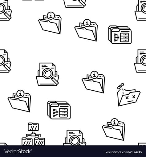 Folder Paper Business File Empty Seamless Vector Image