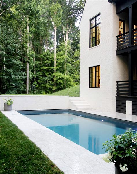 Our Backyard Pool Area Reveal Plank And Pillow