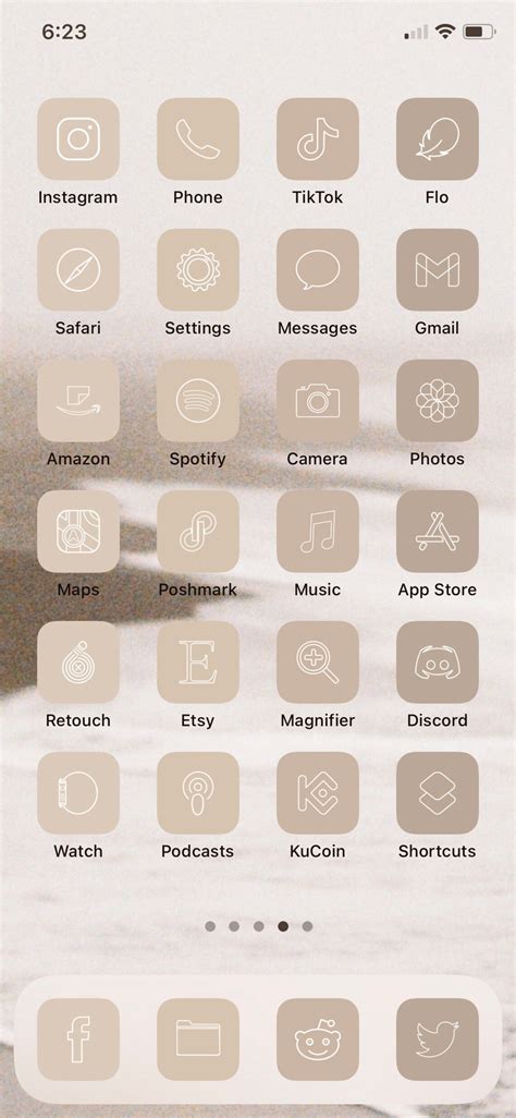 Nude Neutral App Icon Pack Ios Ios Warm Beige Etsy