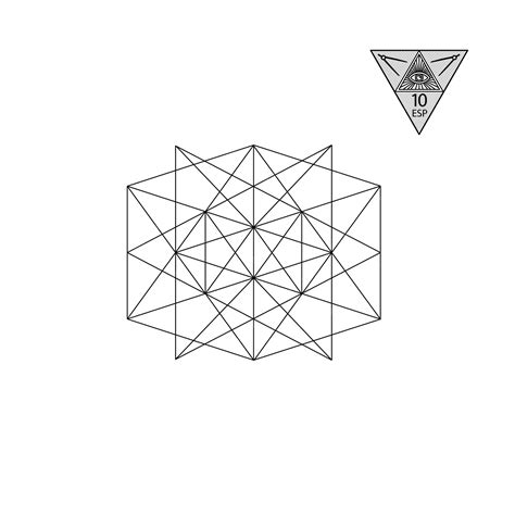 Premium Vector Sacred Geometry Vector Illustration Isolated On White Sacred Geometry Black