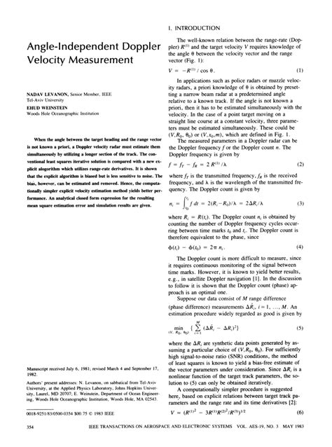 PDF Angle Independent Doppler Velocity Measurement