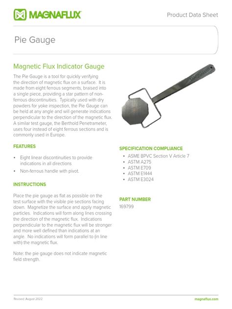 Pie Field Indicator Product Data Sheet English Pdf