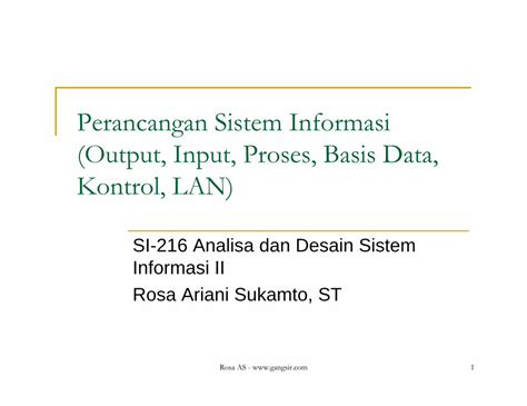 pdf 7 perancangan sistem informasi output input proses · pdf