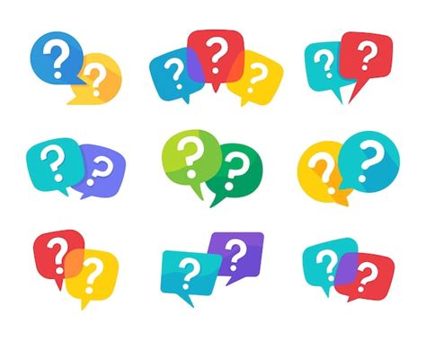 Premium Vector | Speech bubbles with question marks doubt concept problem solving