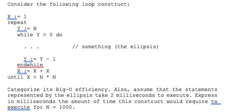 Solved Consider The Following Loop Construct X 1 Repeat