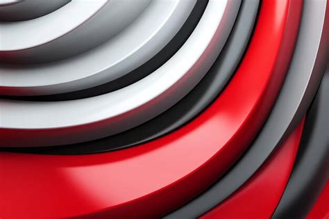 Dynamic Red And Black Abstract Waves With Bold Contrast And Elegant Flow In A Striking Modern 3d