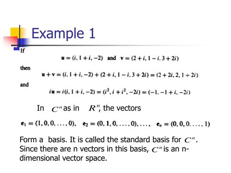 Ppt 104 Complex Vector Spaces Powerpoint Presentation Free Download Id466139