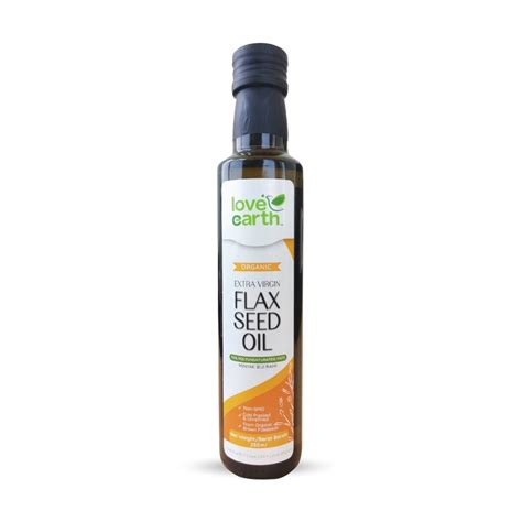Love Earth Organic Extra Virgin Flaxseed Oil 250ml Virgin Flaxseed Oil