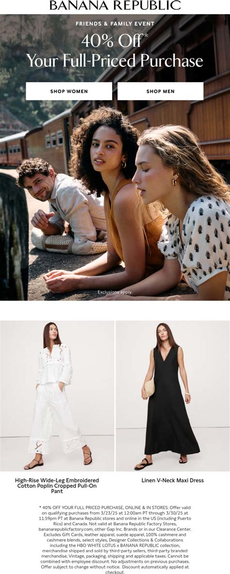 40 Off At Banana Republic Ditto Online Banana Republic July 2026