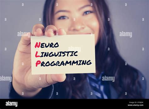 Neuro Linguistic Programming Or Nlp Message On The Card Shown By A