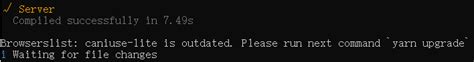控制台报错：browserslist Caniuse Lite Is Outdated Please Run Next Command `yarn Upgrade` 代码先锋网