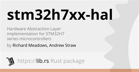 stm32h7xx hal — embedded dev in rust lib rs