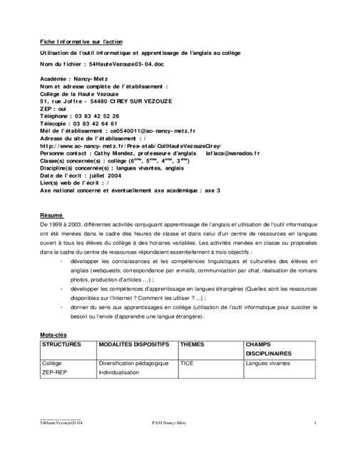 Remplissable En Ligne Outils Pour Utiliser Cs First En Classe Aide Cs