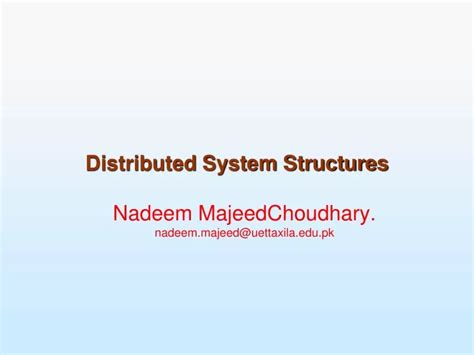 ppt distributed system structures powerpoint presentation free