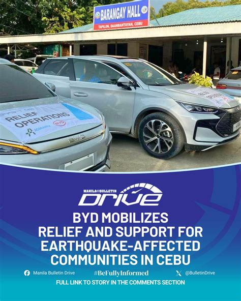 Manila Byd Philippines And Byd Cebu Responded To Earthquake Stricken