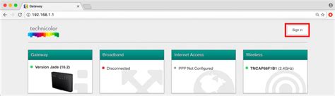 Technicolor TG V FTTC Setup Public Internet
