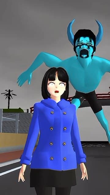 Rina Chased By A Blue Monster Sakuraschoolsimulator Youtube