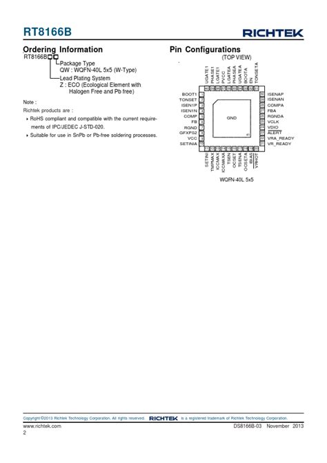 rt8166b dual single phase pwm controller richtek